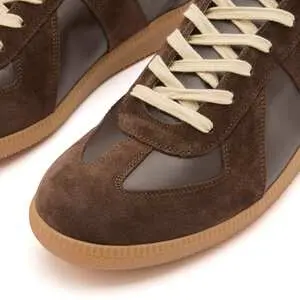 MAISON MARGIELA Replica Sneaker In Nappa Leather And Suede - Brown