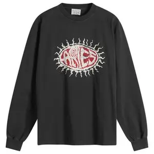Aries Faded Grunge Long Sleeve T-shirt - Black