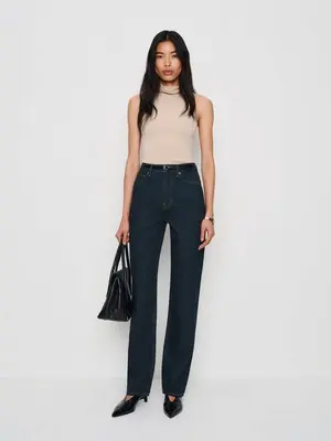REFORMATION Harriet High-rise Relaxed Straight Jeans - Blue