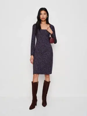 REFORMATION Davi Knit Dress - Brown