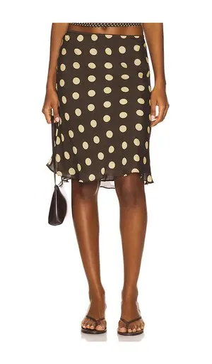 With Jean Knee Length Skirts