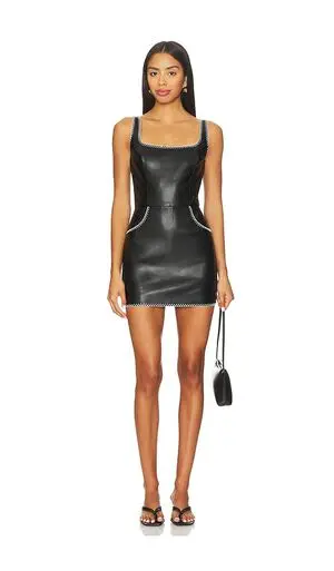 Amanda Uprichard Ginger Skort Romper - Black