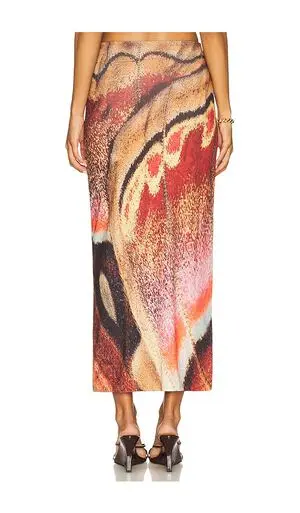 FENERS Tu X Mi Printed Skirt - Orange