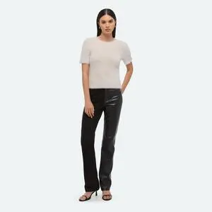 Helmut Lang Cropped Sweater Tee - Ivory