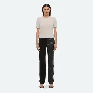 Helmut Lang Cropped Sweater Tee - Ivory