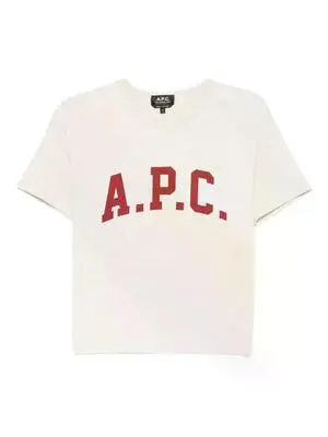 A.p.c. Logo-print T-shirt - Neutrals