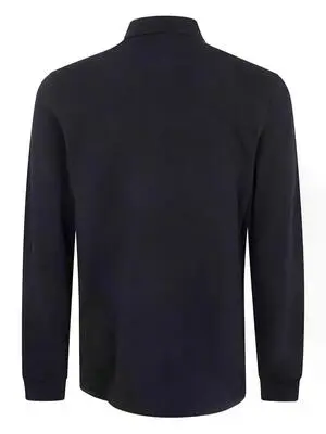 Fred Perry Embroidered Long-sleeve Polo Shirt - Black
