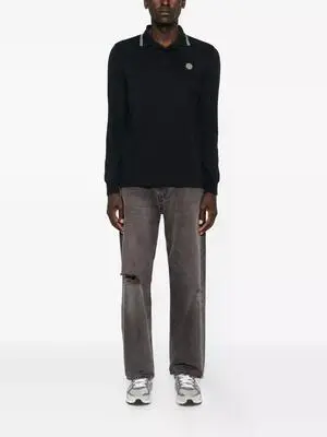 Stone Island Long-sleeve Polo Shirt - Blue
