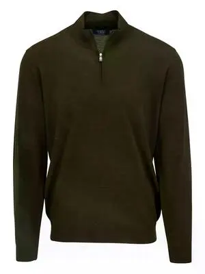 Fedeli Half-zip Wool Sweater - Green