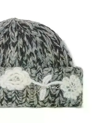 GANNI Crochet-flower Beanie