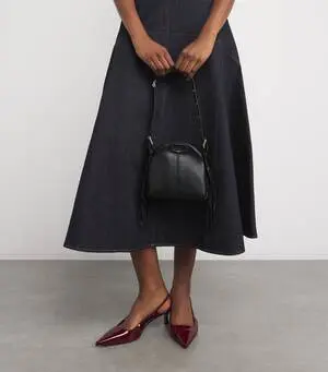 Maje Leather Miss M Mini Bag - Black