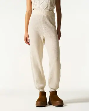 Perfect Moment Crystal Merino Wool Jogger - Cream