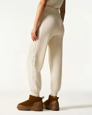 Perfect Moment Crystal Merino Wool Jogger - Cream