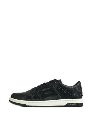 Amiri Skel Studded Lace-up Sneakers - Black