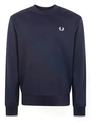 Fred Perry Laurel-embroidered Cotton Sweatshirt - Blue
