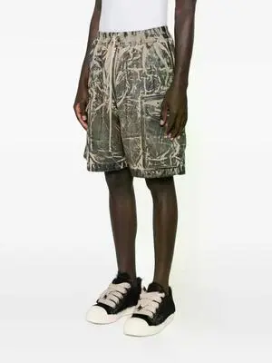 Rick Owens Washed Cargo Shorts - Black