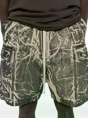 Rick Owens Washed Cargo Shorts - Black