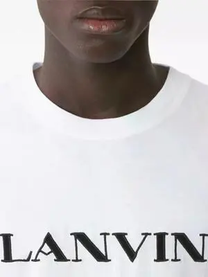 LANVIN Logo-embroidered Cotton T-shirt