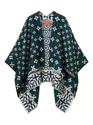 La DoubleJ Geometric-pattern Cape
