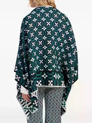 La DoubleJ Geometric-pattern Cape