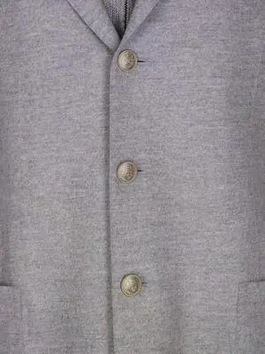 Eleventy Ribbed-sleeve Buttoned Blazer