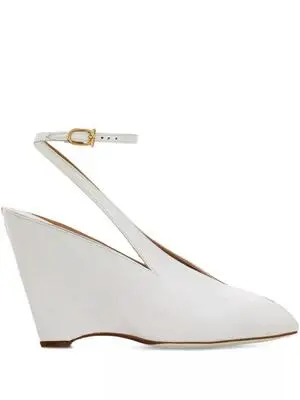 FERRAGAMO 90mm Peep-toe Wedge Pumps