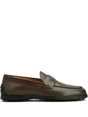 TOD'S Leather Penny Loafers - Brown