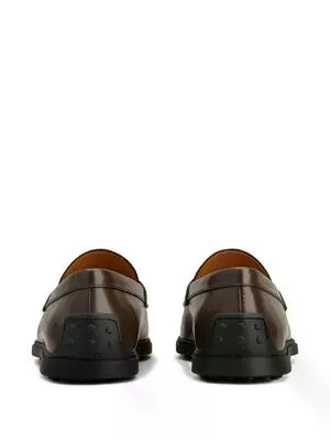 TOD'S Leather Penny Loafers - Brown