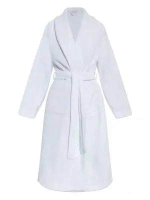Hanro Shawl-collar Cotton Robe - White