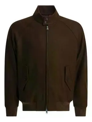 BARACUTA G9 Melton Zip-front Jacket - Brown