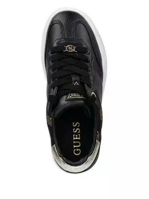 Guess Platform Sole Logo Sneakers - Black