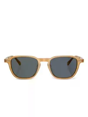 Oliver Spencer Geometric-frame Sunglasses - Brown