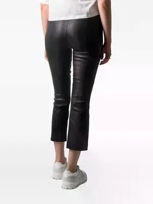 Vince Leather Flared Trousers