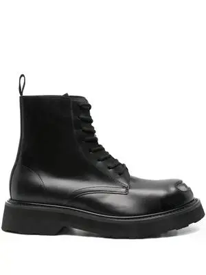 Kenzo Lace-up Leather Boots - Black