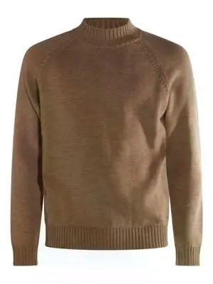 ZANONE High-neck Raglan-sleeve Sweater - Brown