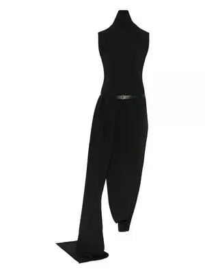 JEAN PAUL GAULTIER Draped Belted Midi Dress
