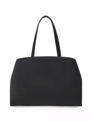 FERRAGAMO Clasp-detail Calfskin Shoulder Bag - Black