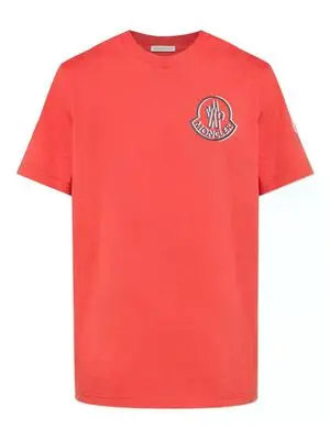 Moncler Logo-printed Cotton T-shirt - Red
