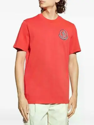 Moncler Logo-printed Cotton T-shirt - Red