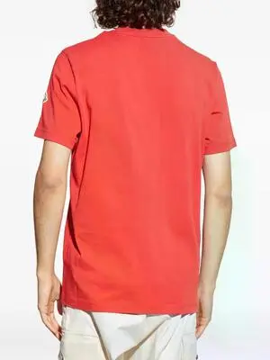 Moncler Logo-printed Cotton T-shirt - Red
