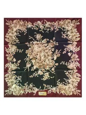 Dolce & Gabbana Floral-print Silk Scarf - Black