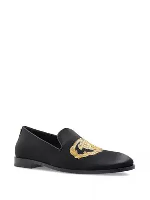 Versace Embroidered Architectural Baroque Slippers