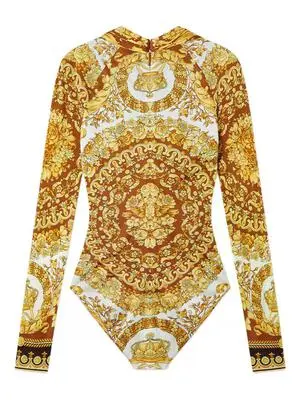 Versace Baroque-print Long-sleeve Blouse