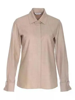 Max Mara Classic Collar Button Shirt - Neutrals