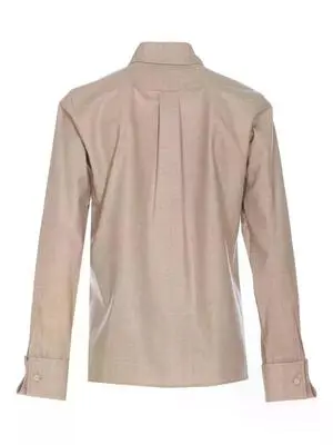 Max Mara Classic Collar Button Shirt - Neutrals