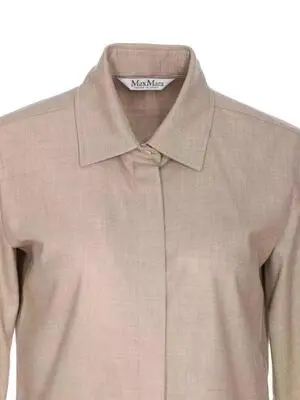 Max Mara Classic Collar Button Shirt - Neutrals
