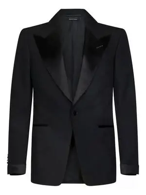 TOM FORD Silk-lapel Single-breasted Wool Jacket