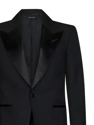 TOM FORD Silk-lapel Single-breasted Wool Jacket