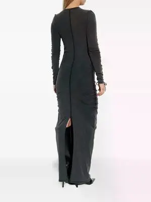 MISBHV Long-sleeve Drawstring Maxi Dress