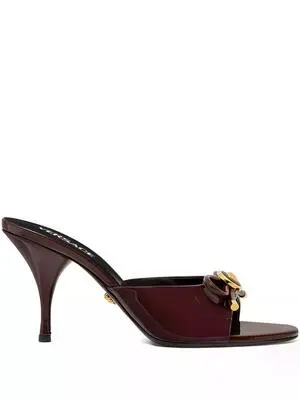 Versace Opera Bow Patent Leather Mules 85 Mm - Red